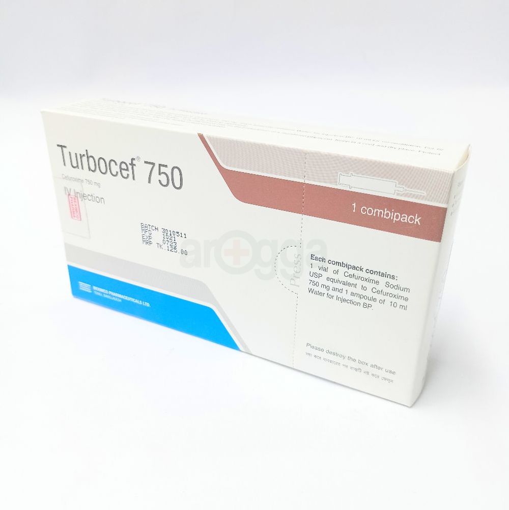 Turbocef 750 IV/IM 750mg/vial Injection - Arogga Online Pharmacy
