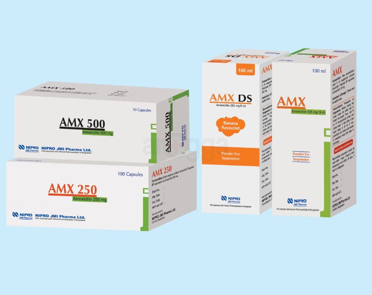 AMX 500mg Capsule - এএমএক্স ৫০০ মি.গ্রা. ক্যাপসুল - Arogga Online Pharmacy