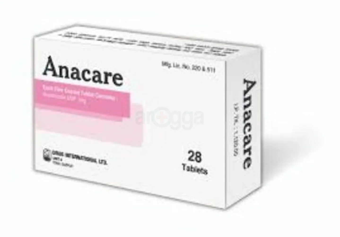 Anacare 1mg Tablet - অ্যানাকেয়ার ১ মি.গ্রা. ট্যাবলেট - Arogga Online ...