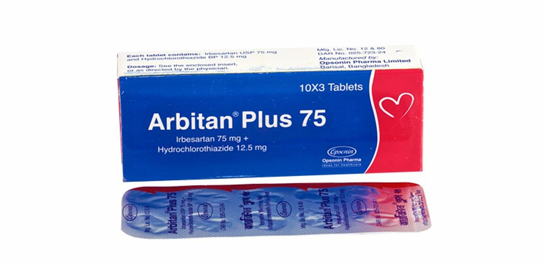Arbitan Plus 75 12.5mg+75mg Tablet - আরবিটান প্লাস ৭৫ মি.গ্রা.+১২.৫ মি ...