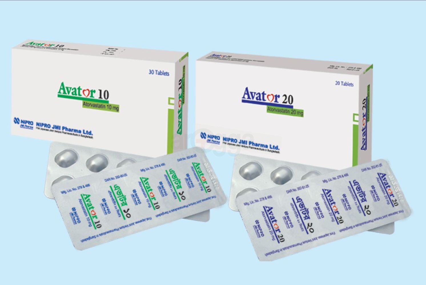 Avator 20mg Tablet - এভাটর ২০ মি.গ্রা. ট্যাবলেট - Arogga Online Pharmacy