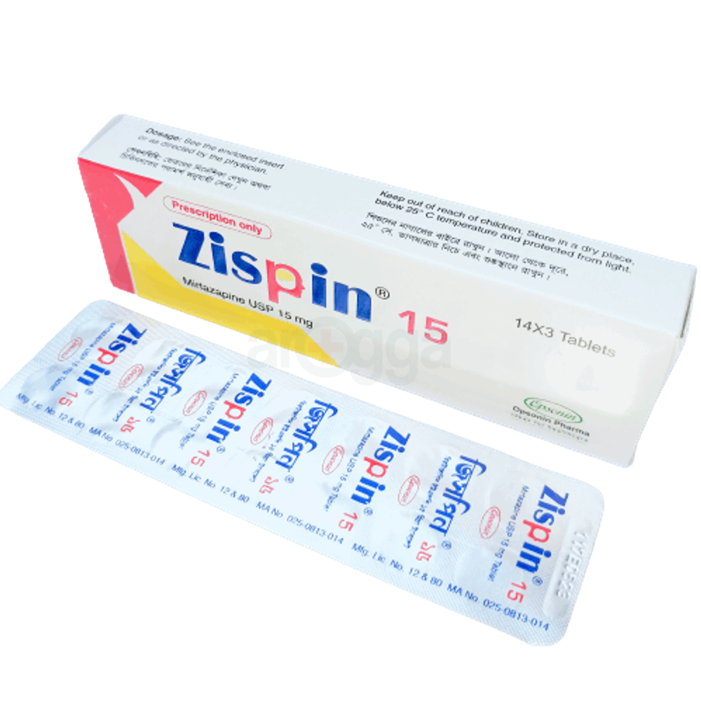 Zispin 15mg Tablet - Arogga Online Pharmacy
