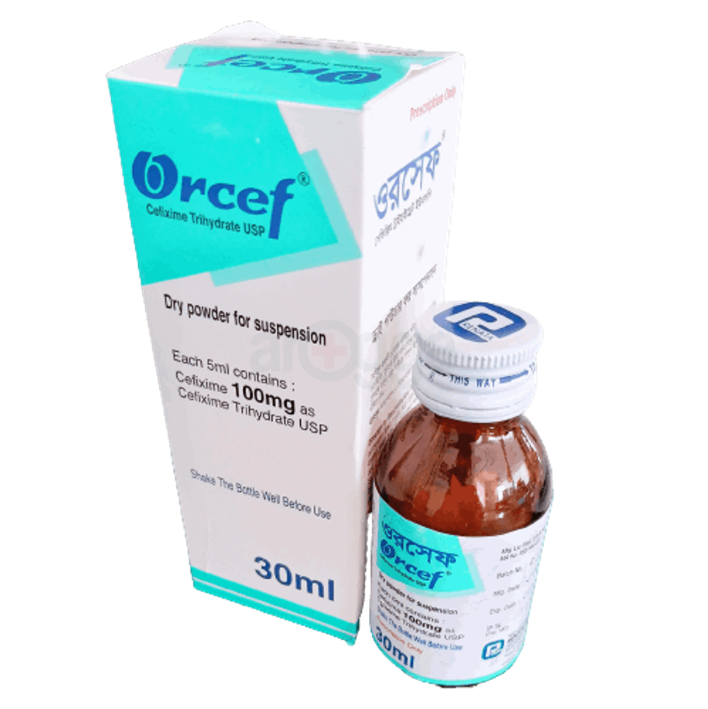 Orcef 100mg/5ml Powder for Suspension - Arogga Online Pharmacy