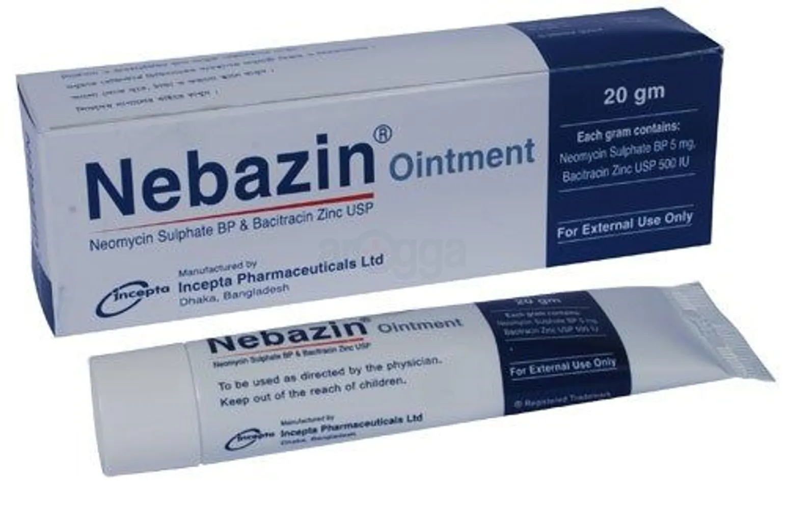 Nebazin 500IU+5mg/gm Ointment - Arogga Online Pharmacy