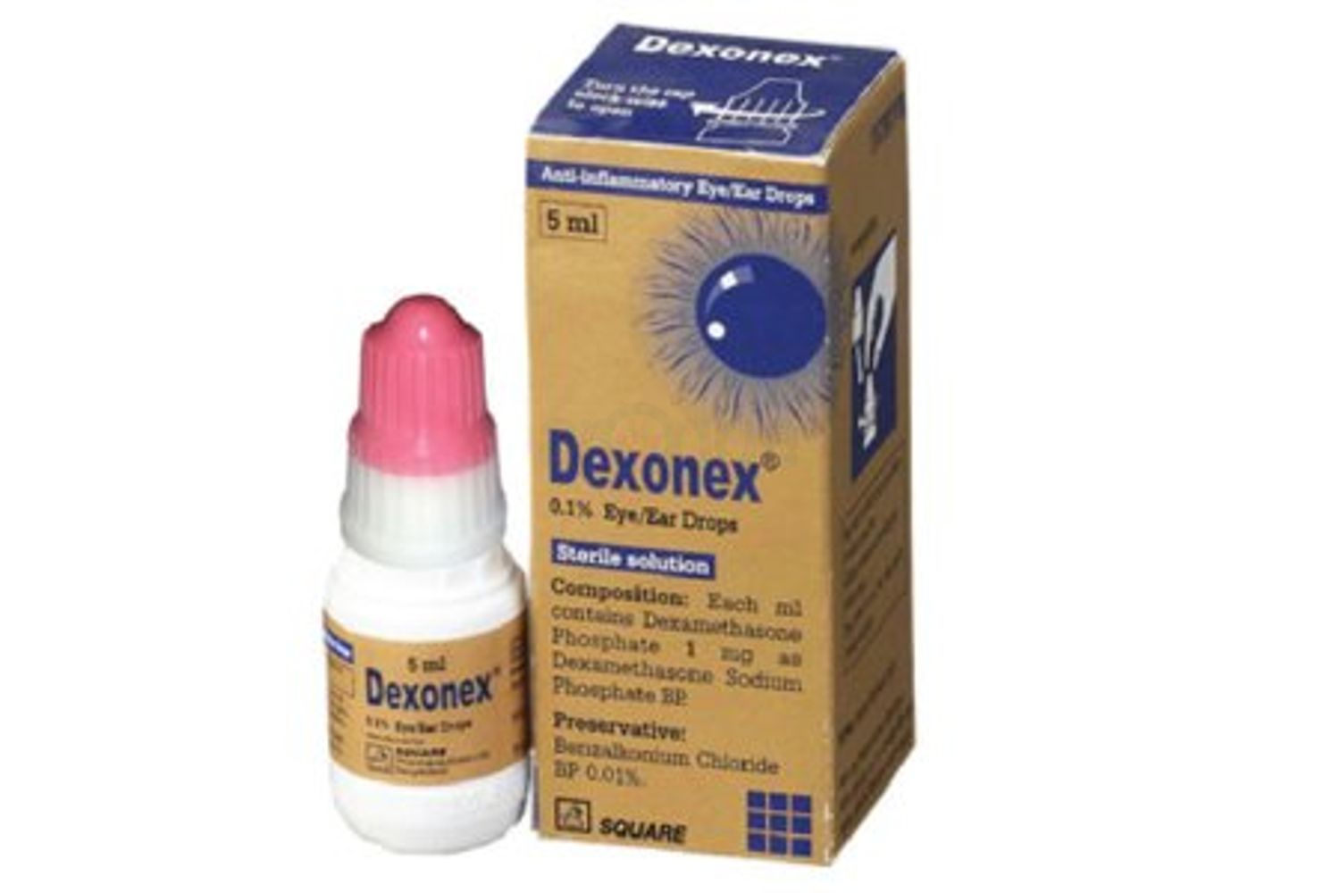 Dexonex 0.10% Eye/Ear Drops - Arogga Online Pharmacy