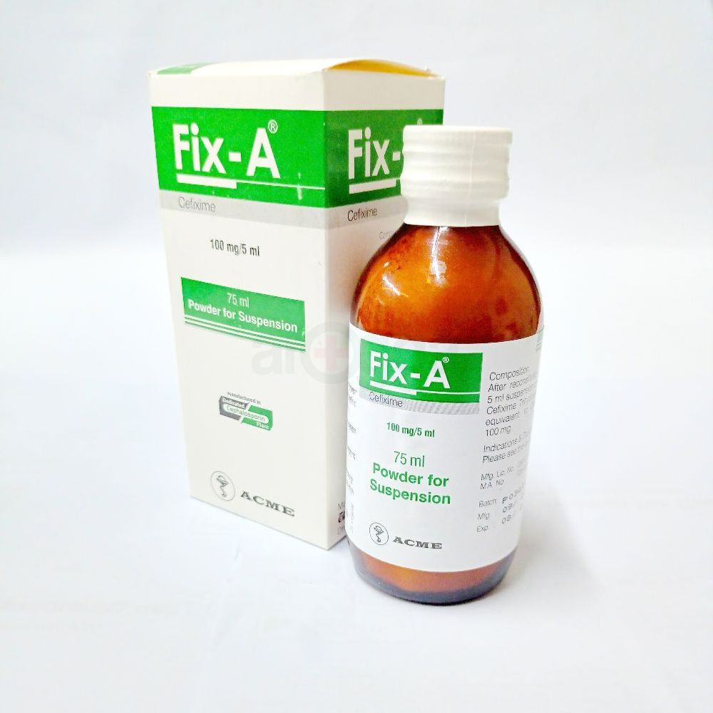 Fix A 100mg/5ml Powder for Suspension - Arogga Online Pharmacy