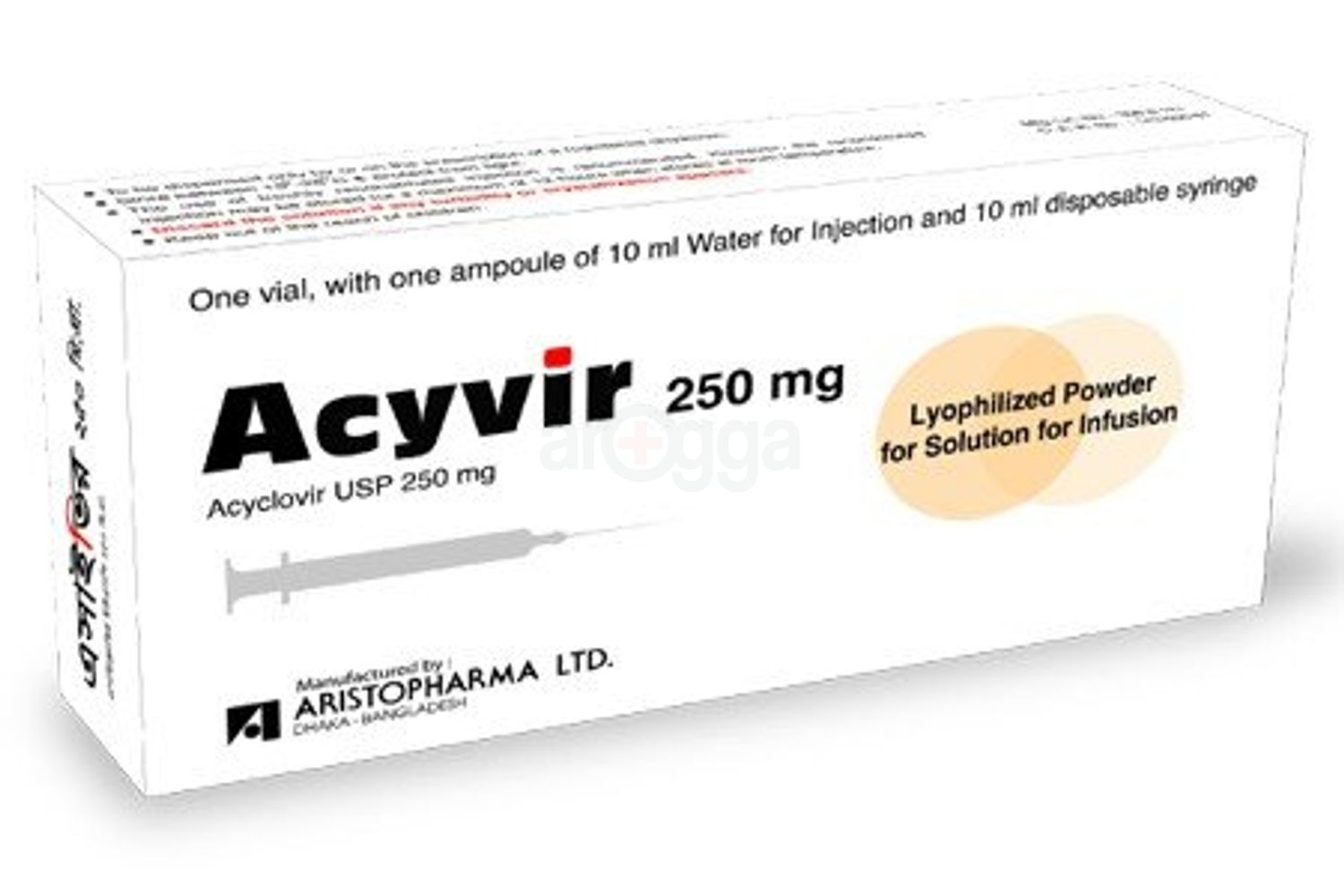 Acyvir 250mg/vial IV Infusion - Arogga Online Pharmacy