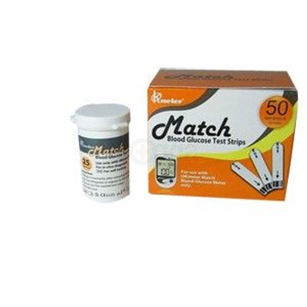 Okmeter Match Blood Glucose Strip 25's Pack - Arogga Online Pharmacy