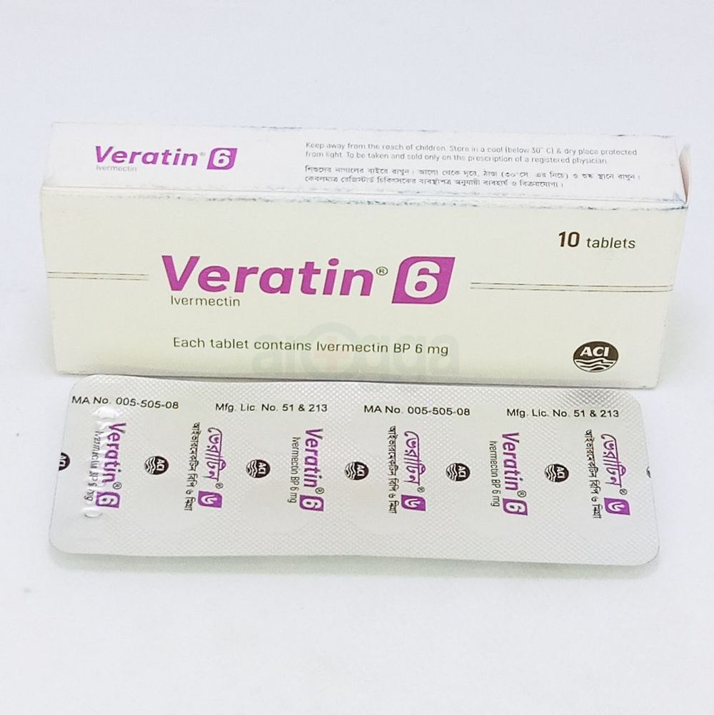 Veratin 6mg Tablet - Arogga Online Pharmacy