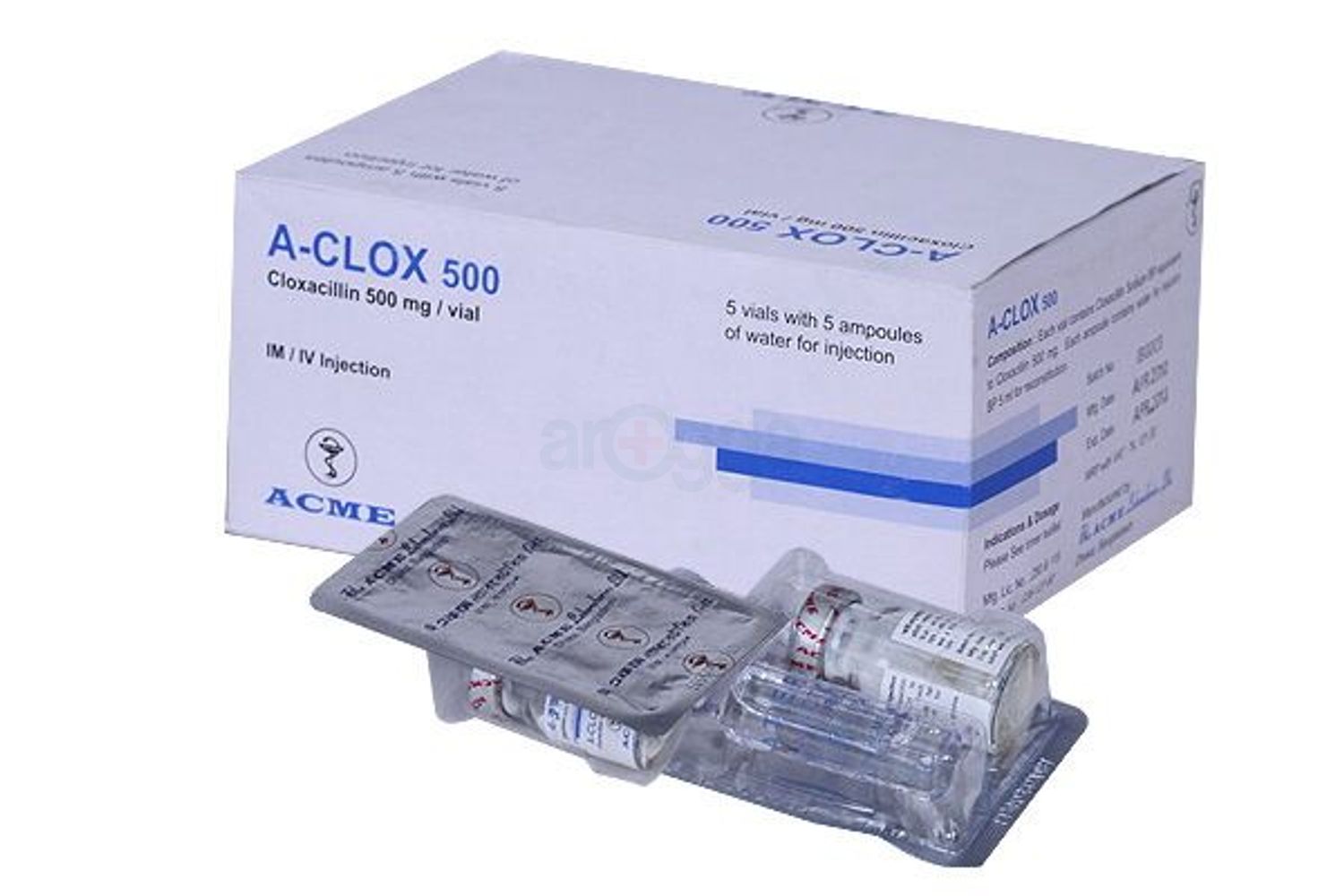 A-Clox 500mg/vial Injection - Arogga Online Pharmacy