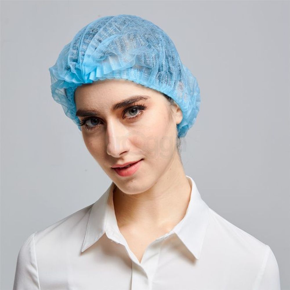 Medical Surgical Head Cap Mop Clip Head Cover/Caps-Sky Blue - Arogga ...