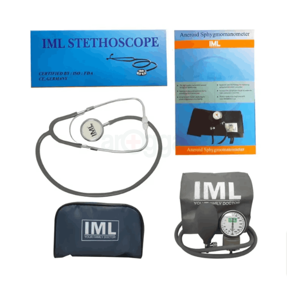 Blood Pressure Machine Full Set IML (Dualhead Stethoscope) - Arogga ...