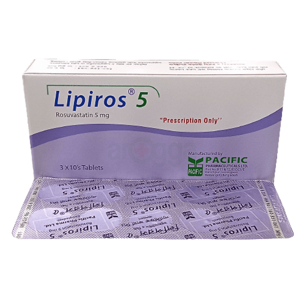 Lipiros 5mg Tablet - Arogga Online Pharmacy