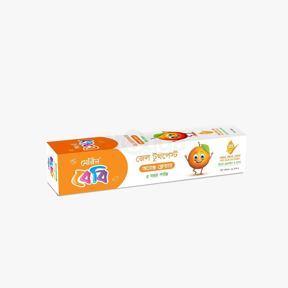 Meril Baby Gel Toothpaste (Orange) 45g - Arogga Online Pharmacy