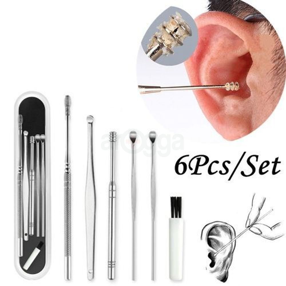 Ear Pick Set Portable Ear Cleaner Set Stainless Steel Earpick Ear Wax ...