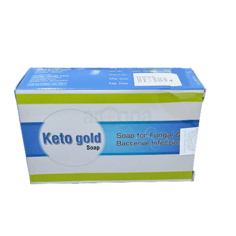 Keto Gold Anti-Fungal & Anti-Bacterial Medicated Soap (100g) - Arogga ...