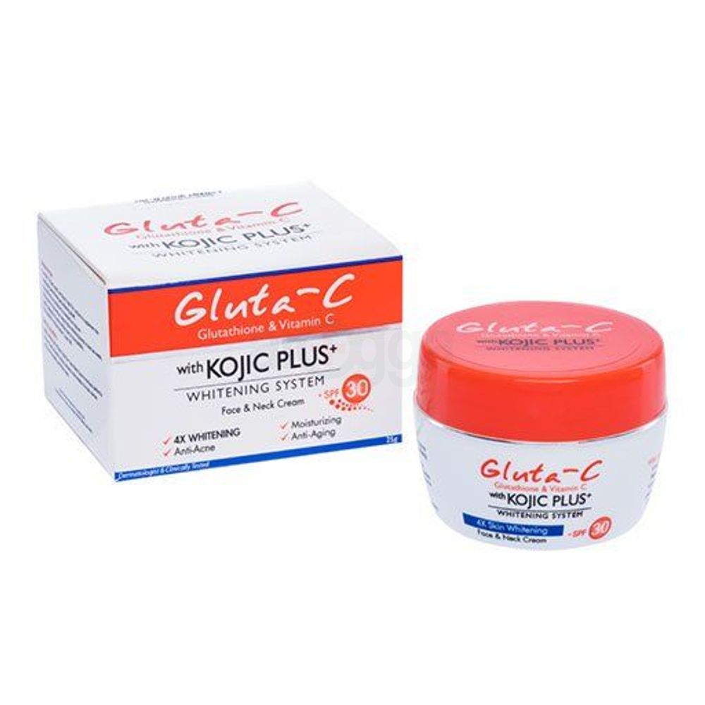 Gluta-C With Kojic Plus+ Whitening System Face & Neck Cream 25gm ...