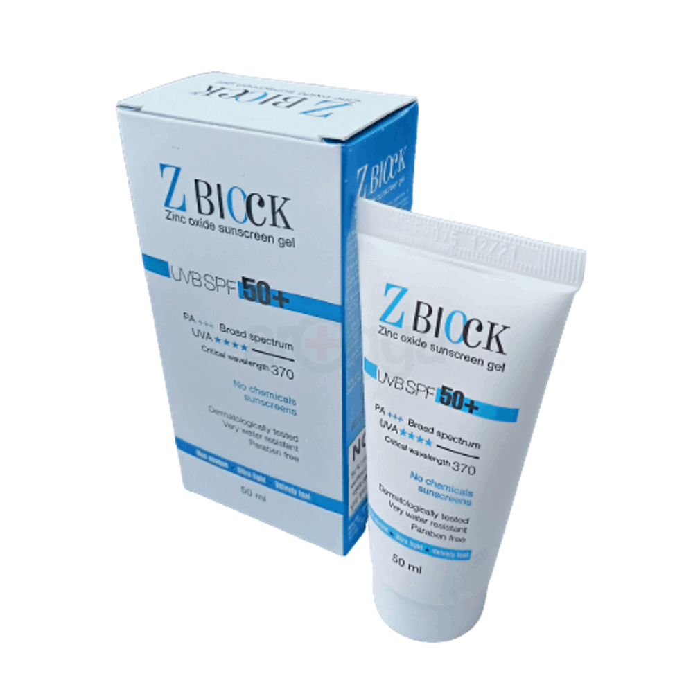 Z Block Sunscreen Gel UVB SPF 50+ - Arogga Beauty Store