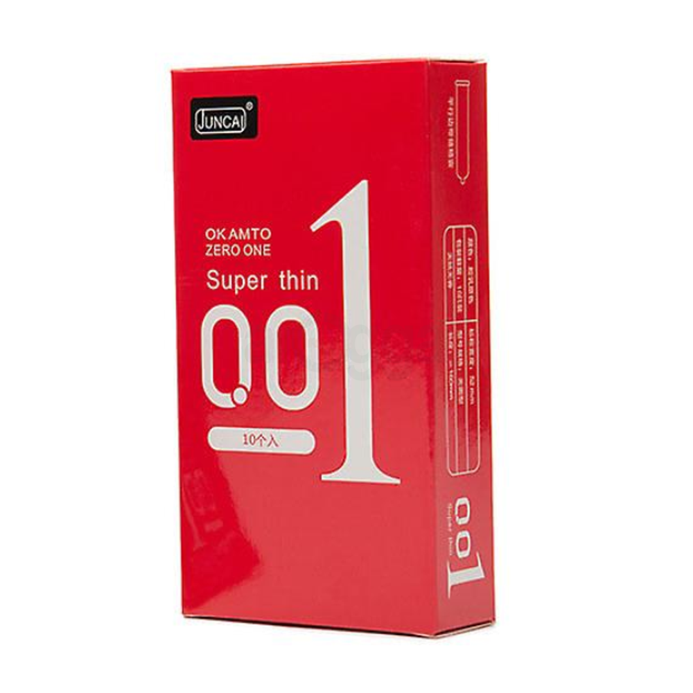 Okamoto 001 Zero Zero One Super Ultra Thin Condom - 10Pcs Pack - Arogga ...