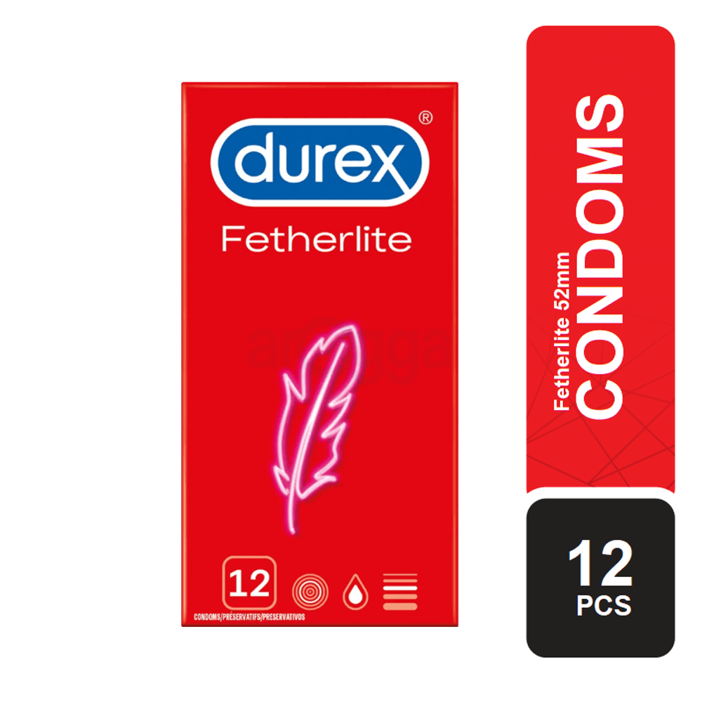 Durex Fetherlite 52mm Close Fit Condom - 12Pcs Pack(UK From Thailand ...