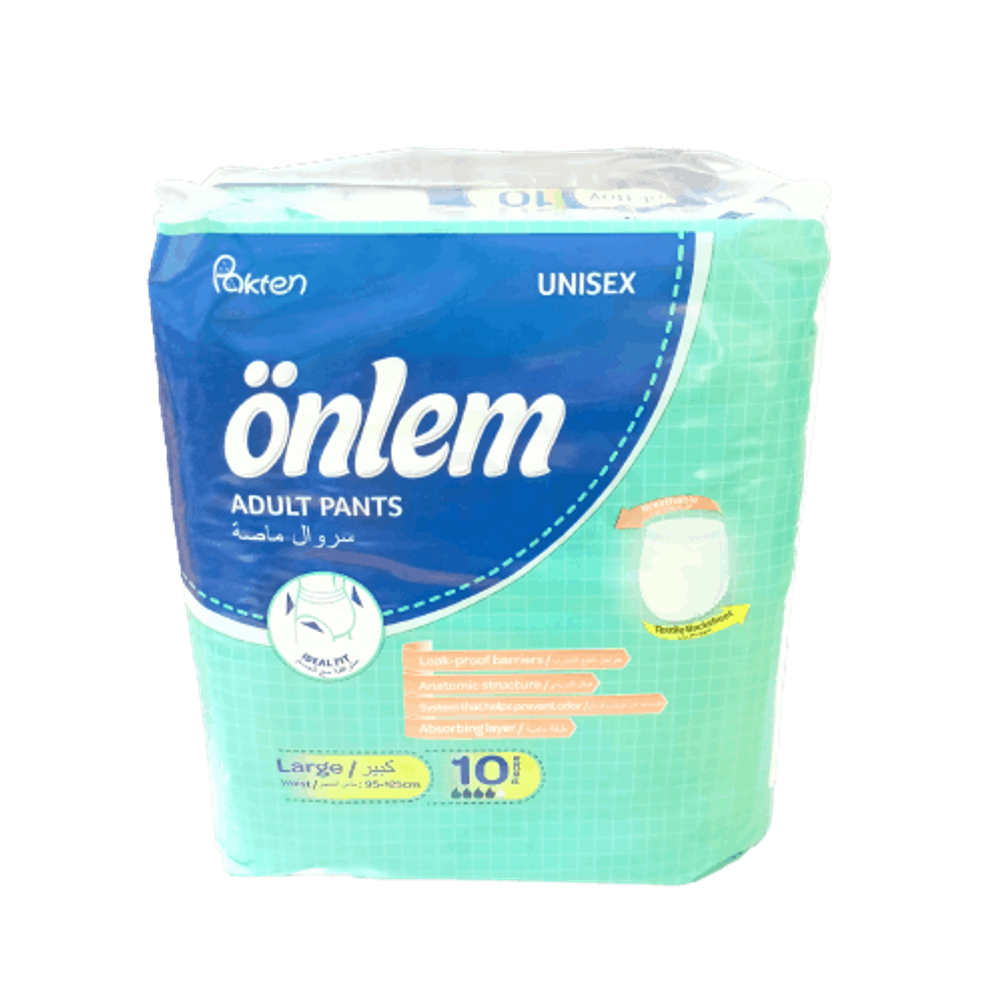 Onlem Adult Pants Diaper L 10's Pack Size : Large Diaper - Arogga ...