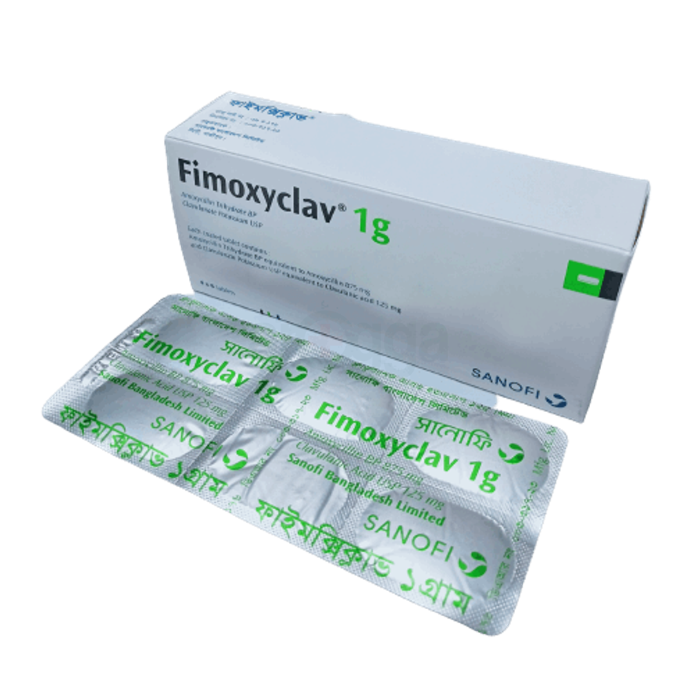 Fimoxyclav 1gm 875mg+125mg Tablet - Arogga Online Pharmacy