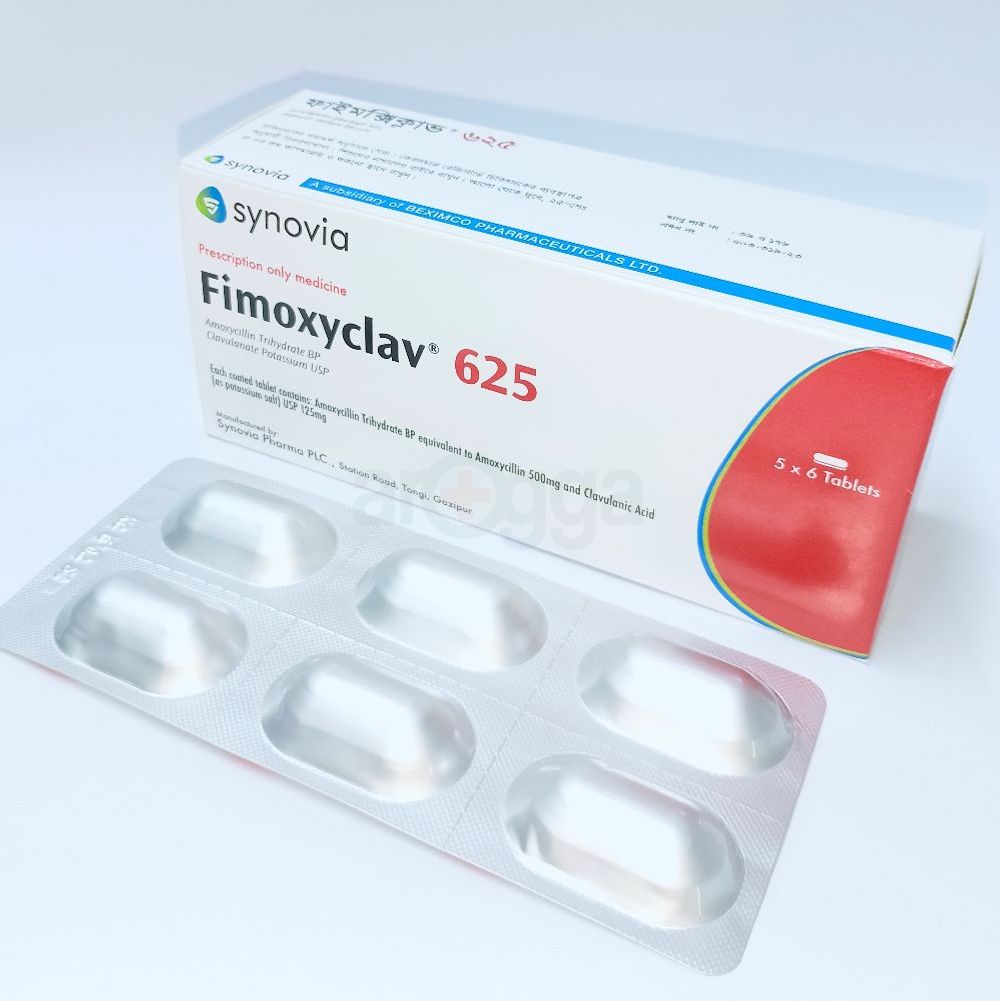 Fimoxyclav 625 500mg+125mg Tablet - Arogga Online Pharmacy