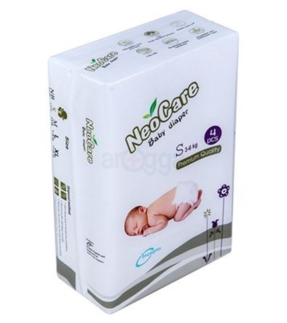 NeoCare Belt System Baby Diaper S 4's Pack - Arogga Online Pharmacy