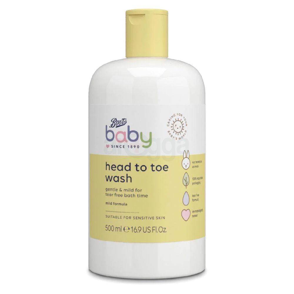 Boots Baby Head To Toe Wash for Tear Free Bath Time 500ml - Arogga ...