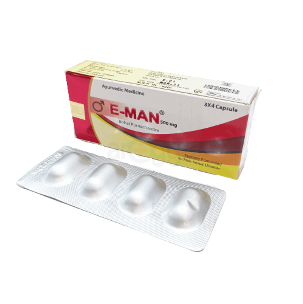 E-Man 500mg capsule - Arogga Online Pharmacy