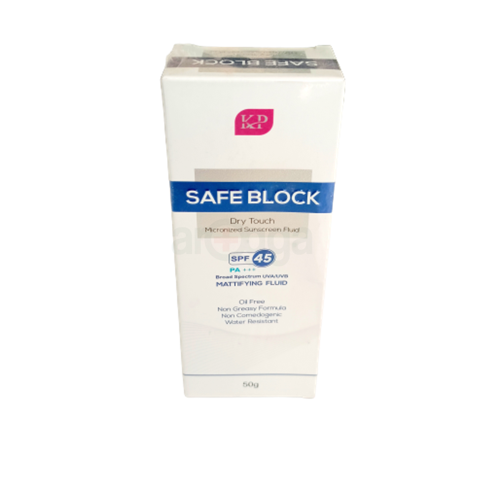 Safe Block Dry Touch Micronized Sunscreen Fluid SPF 45 PA+++(Dry Touch ...
