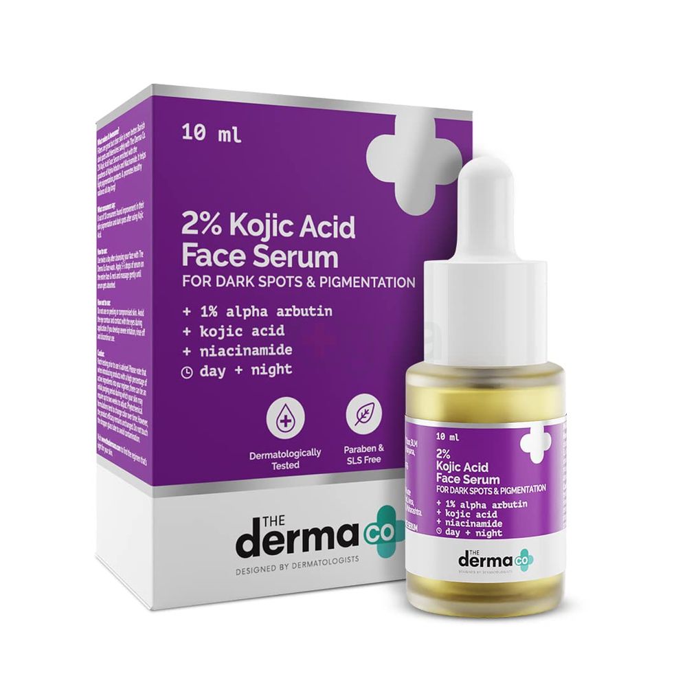 The Derma Co 2% Kojic Acid Face Serum for Dark Spots & Pigmentation ...