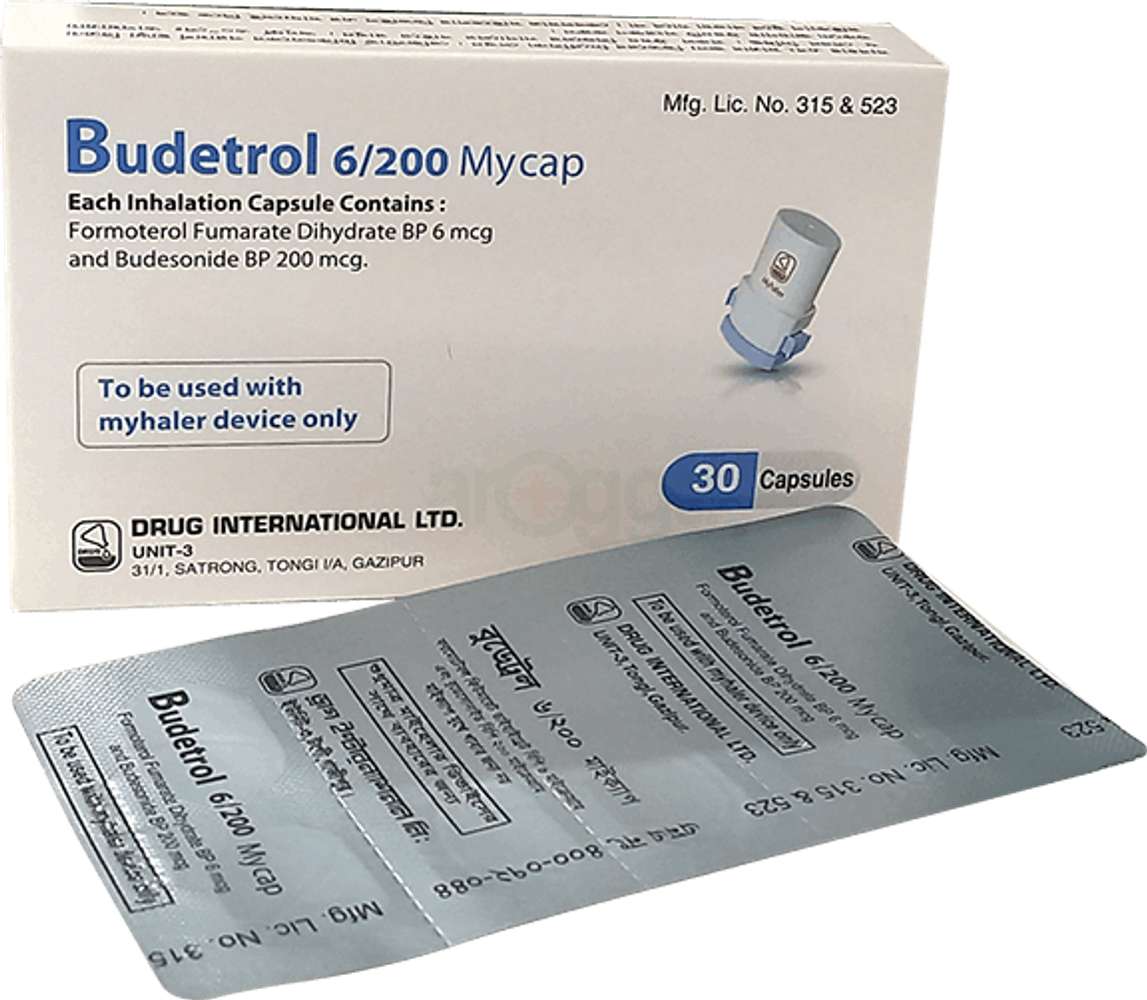 Budetrol 6/200 Mycap 200mcg+6mcg Capsule - Arogga Online Pharmacy