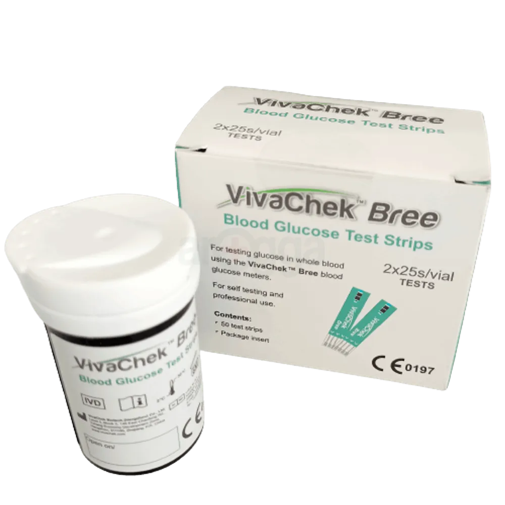 VivaChek Bree Blood Glucose Test Strips 25's Pack - Arogga Online Pharmacy