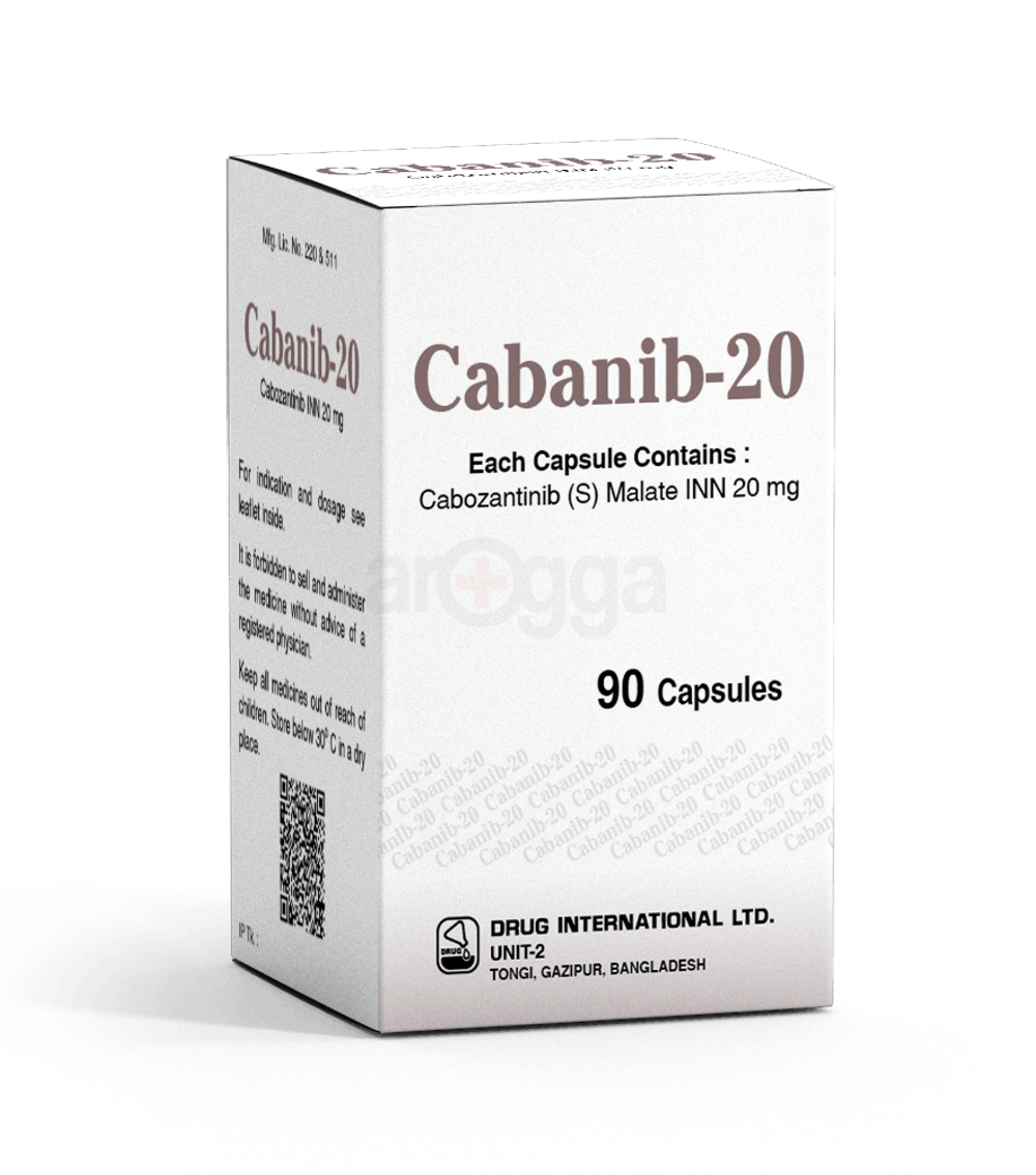 Cabanib 20mg Capsule - Arogga Online Pharmacy