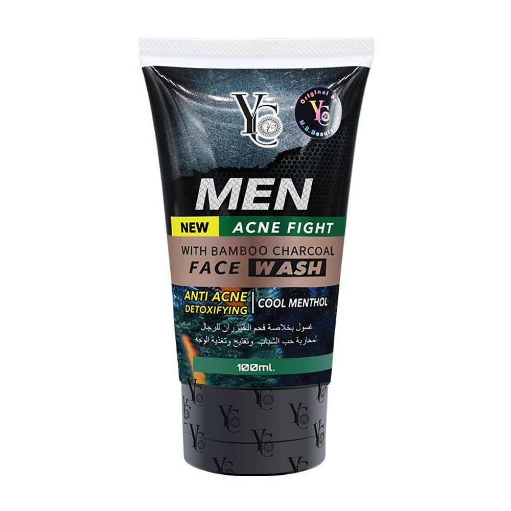 YC Men Acne Fight with Bamboo Charcoal Face Wash 100ml - Arogga Beauty ...
