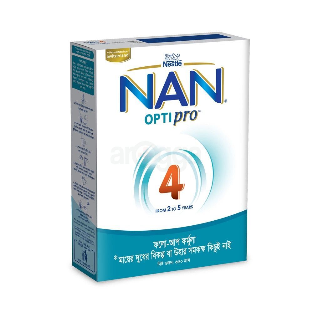 Nestlé Nan Optipro 4 Formula Milk Powder (2 Years+) 350gm Milk - Arogga Online Pharmacy