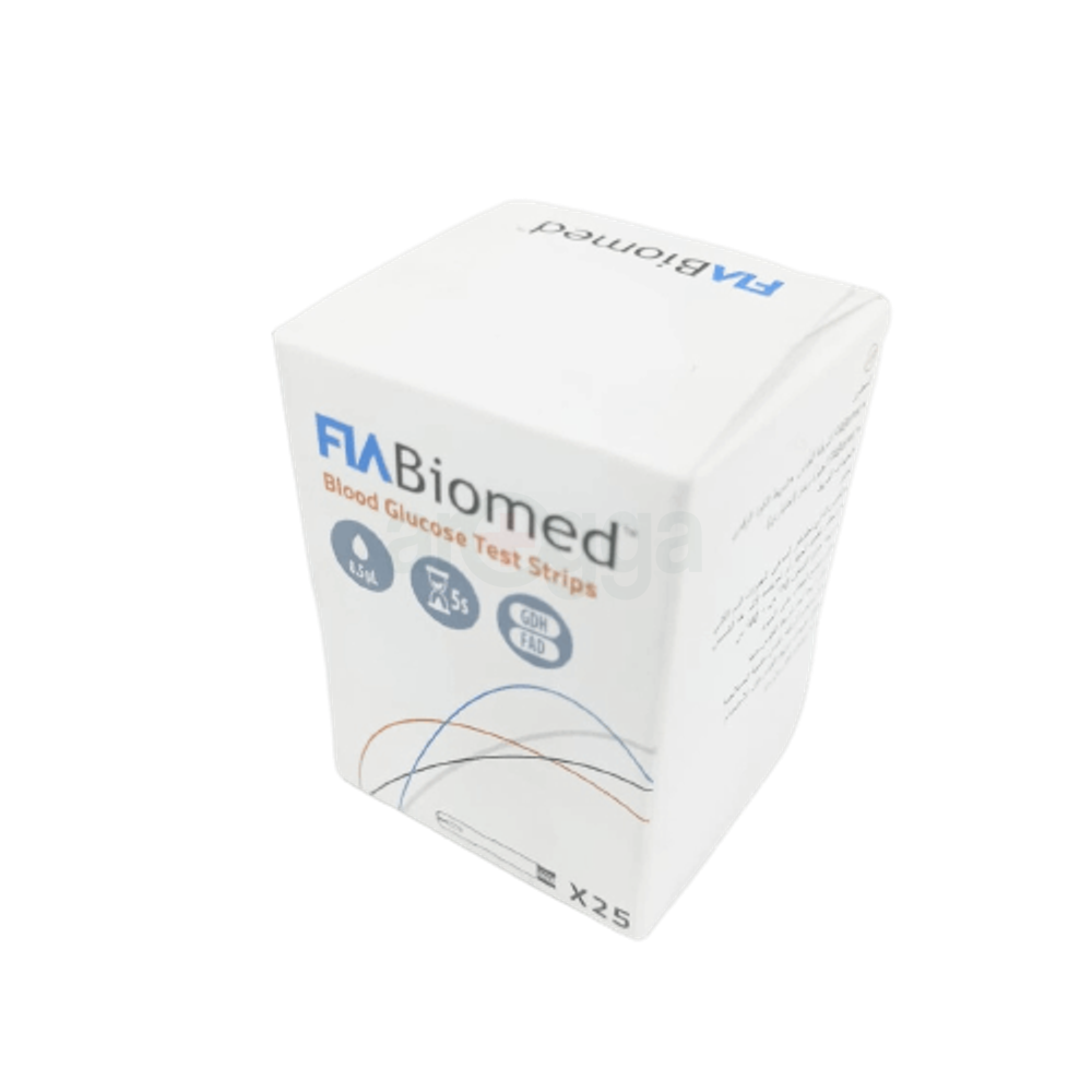 Fia Biomed Blood Glucose Test Strips 25's Pack - Arogga Online Pharmacy