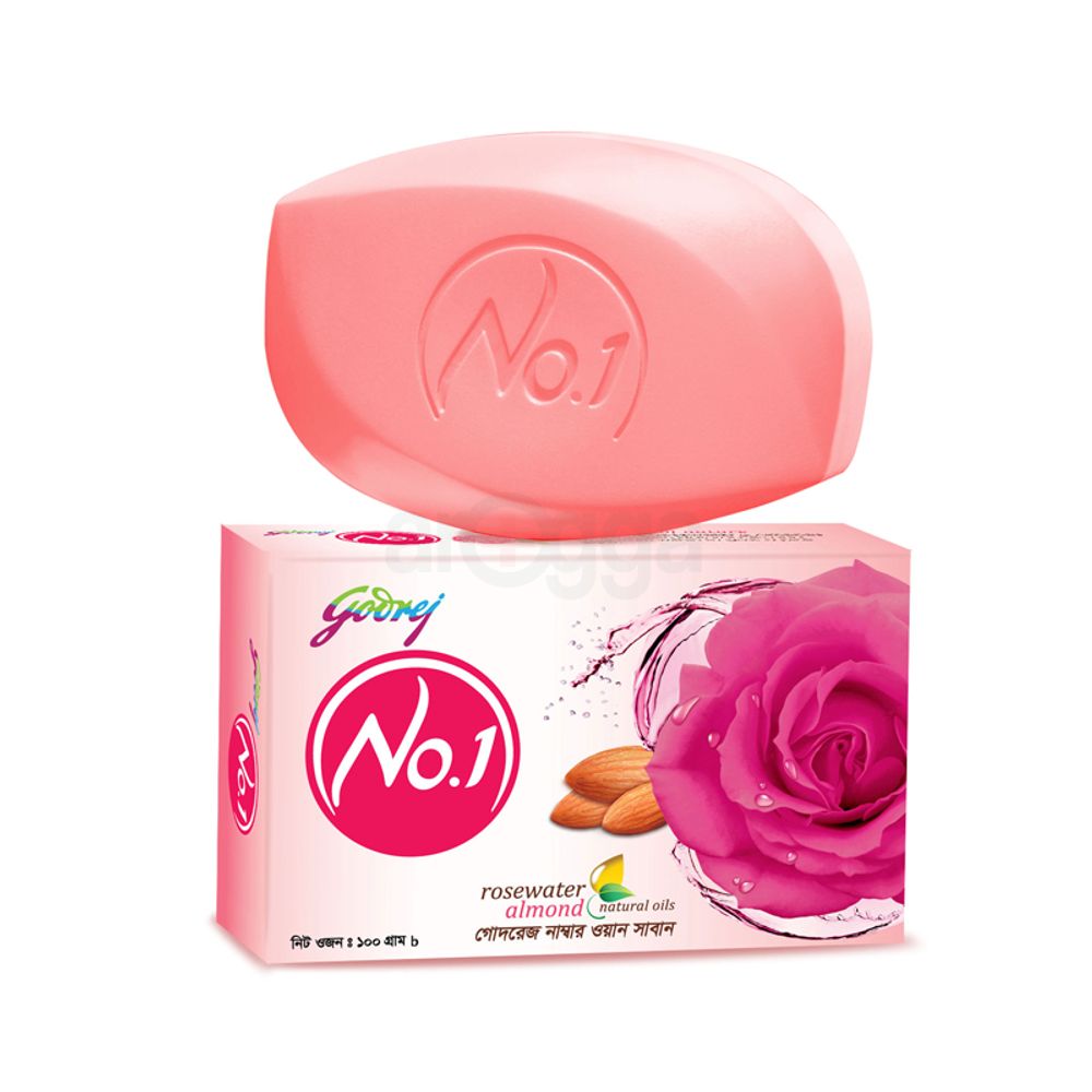 Godrej No.1 Rosewater Almond - Arogga Beauty Store Godrej No.1 Rosewater Almond - Arogga Beauty Store