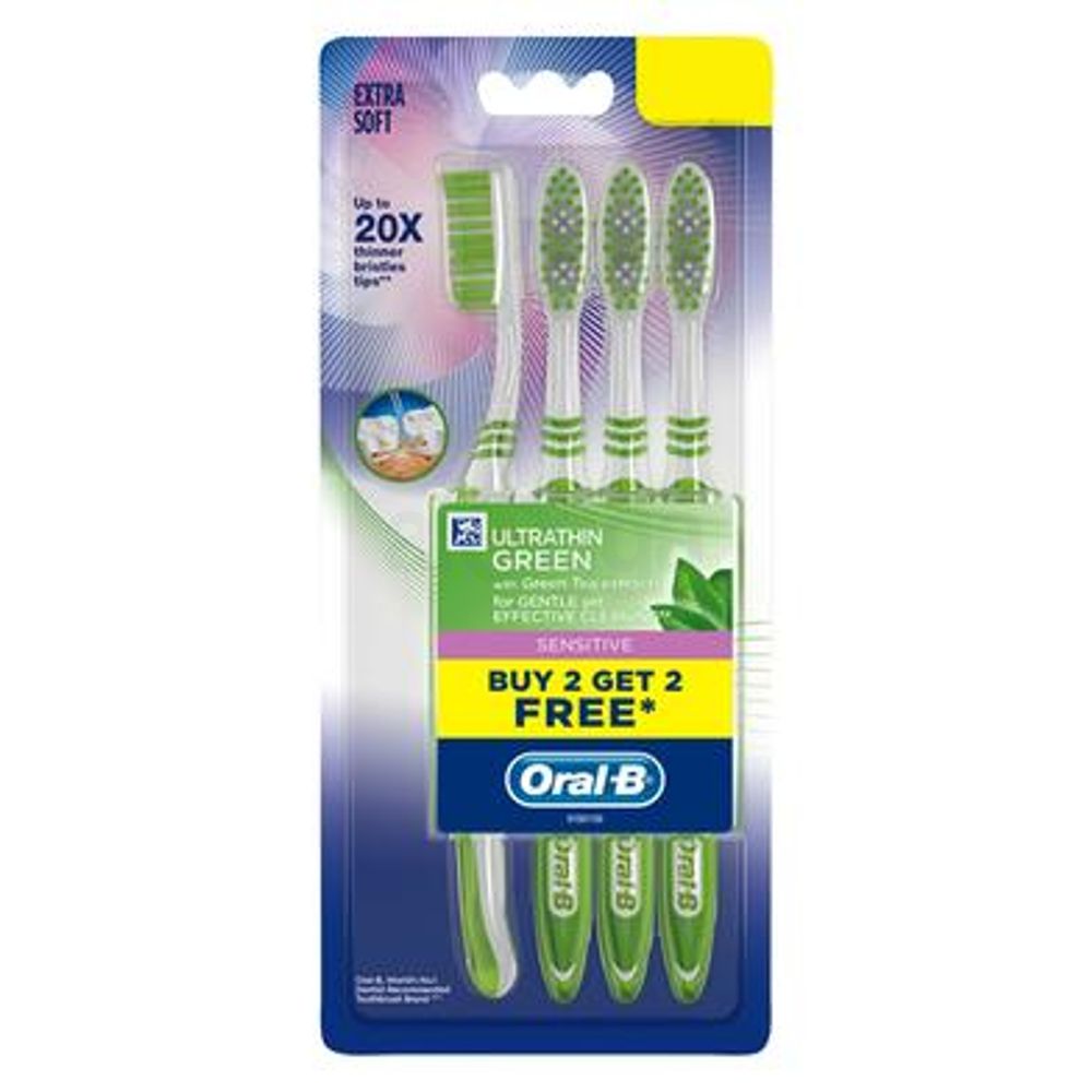 Oral-B Ultrathin Green Extra Soft Toothbrush (Buy 2 Get 2 Free ...