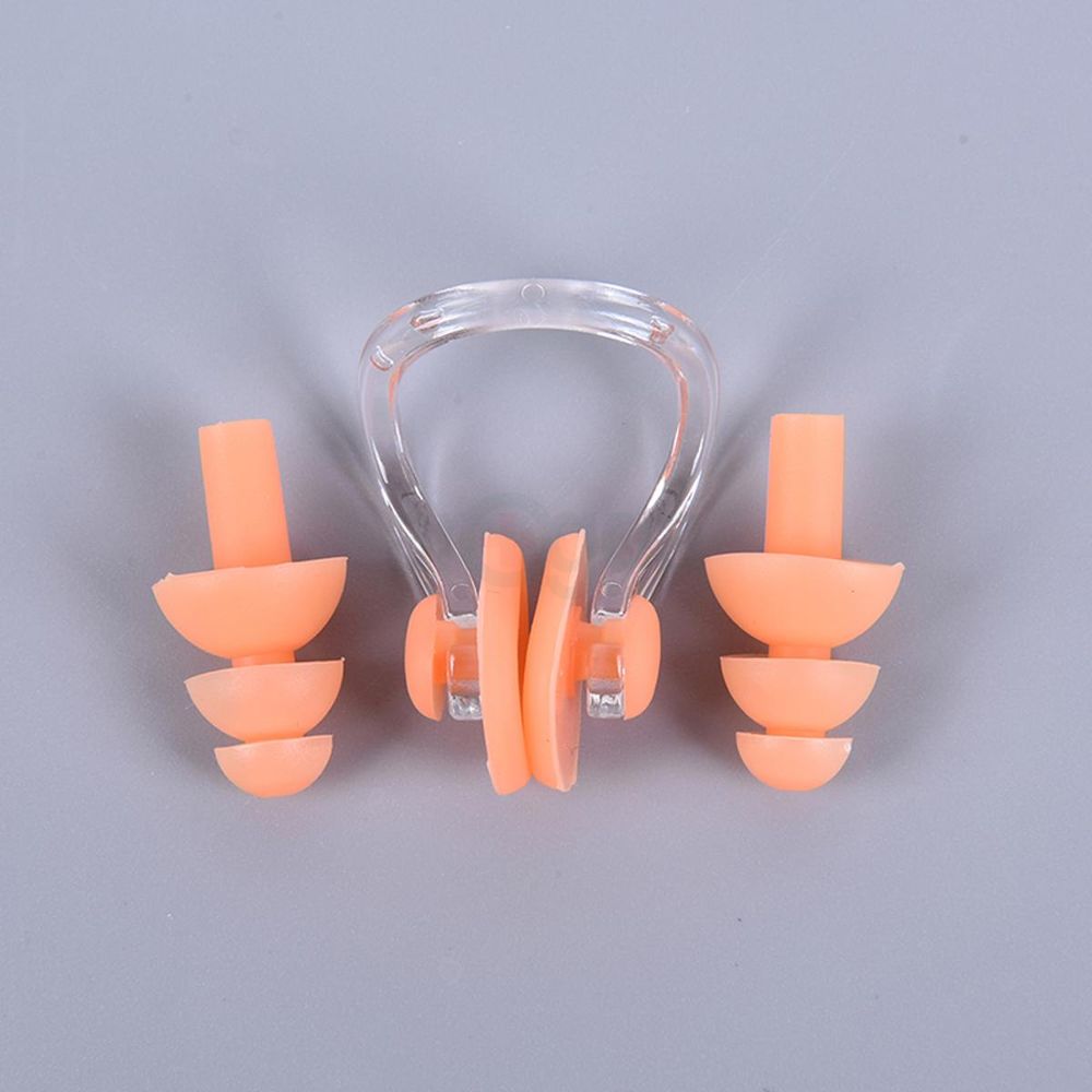 Swimming Earplugs Nose Clip Protective Water Protection Ear Plug ...