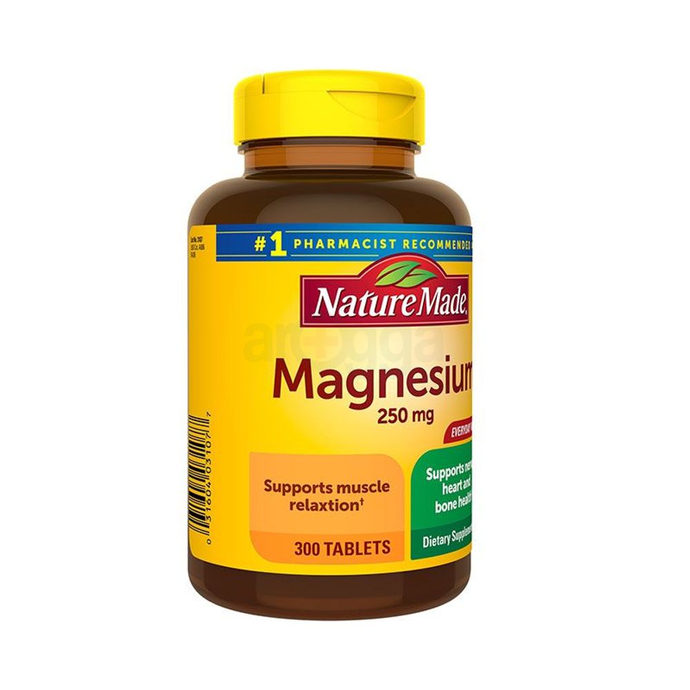 Nature Made Magnesium Oxide 250 mg, Dietary Supplement for Muscle ...