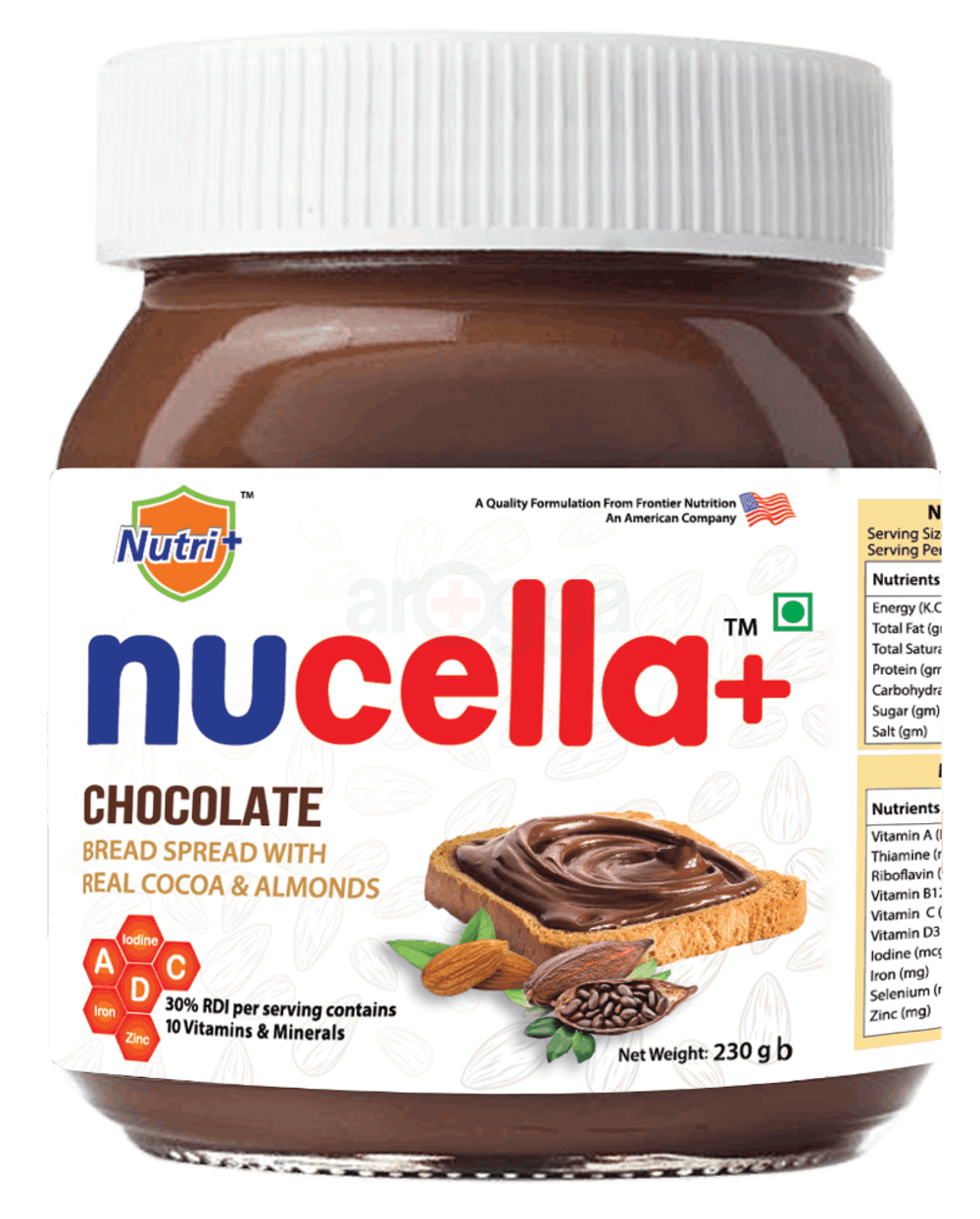 Nucella+ Chocolate Bread Spread Cocoa & Almonds 230g price in ...