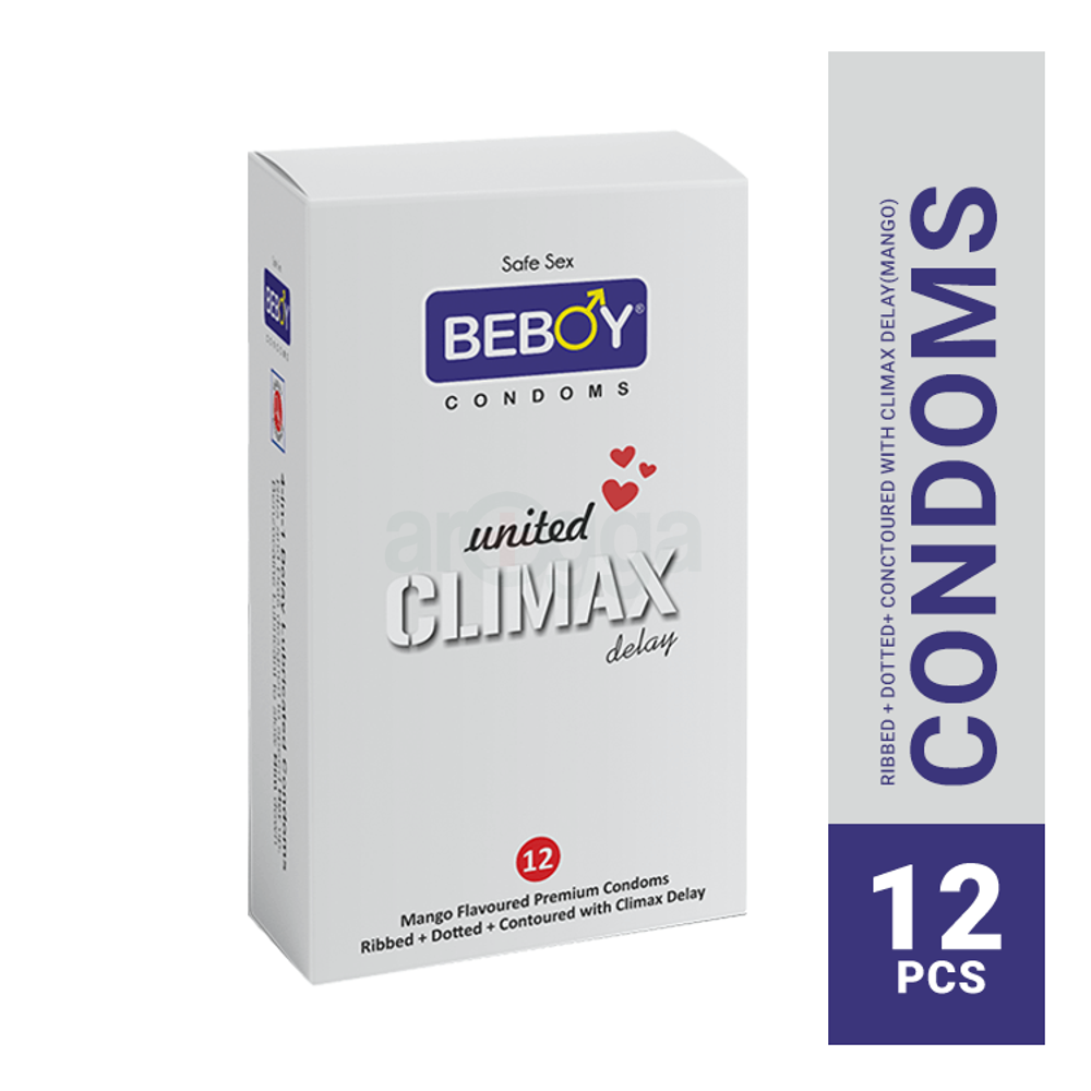 Beboy United Climax Delay 4in1(Mango Flavored) Condom - 12Pcs Pack ...