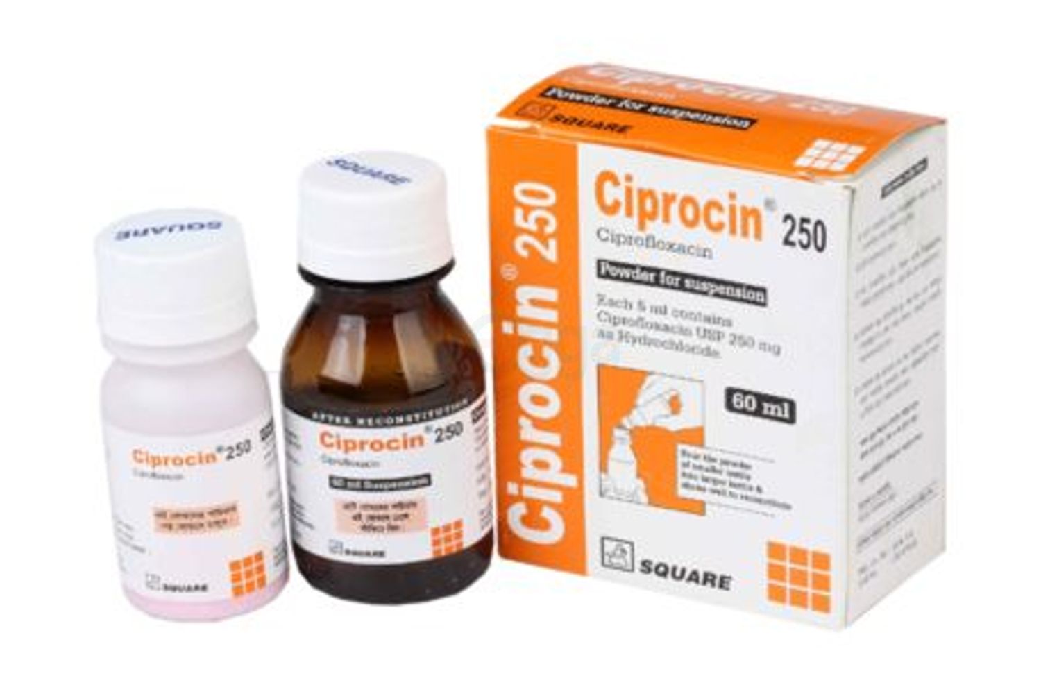 Ciprocin 250mg/5ml Powder for Suspension - Arogga Online Pharmacy