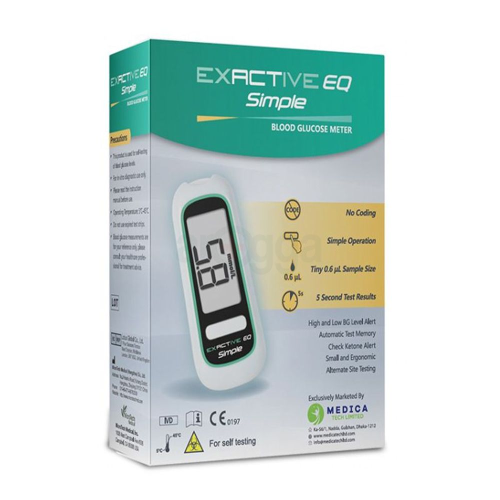 Exactive EQ Simple Blood Glucose Meter (Medica) - Arogga Online Pharmacy