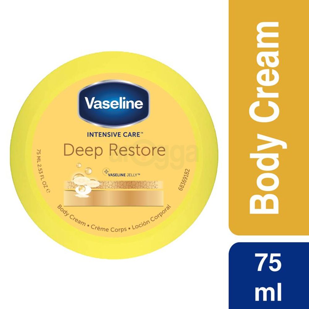 Vaseline Intensive Care Deep Restore Body Cream 75ml - Arogga Beauty Store