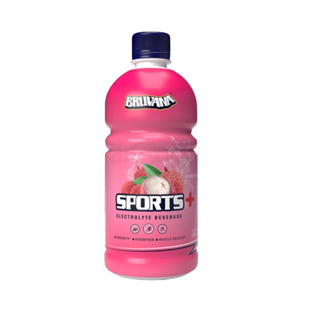 Bruvana Sports+ Electrolyte Beverage (Litchi Flavor) 500ml - Arogga Ltd