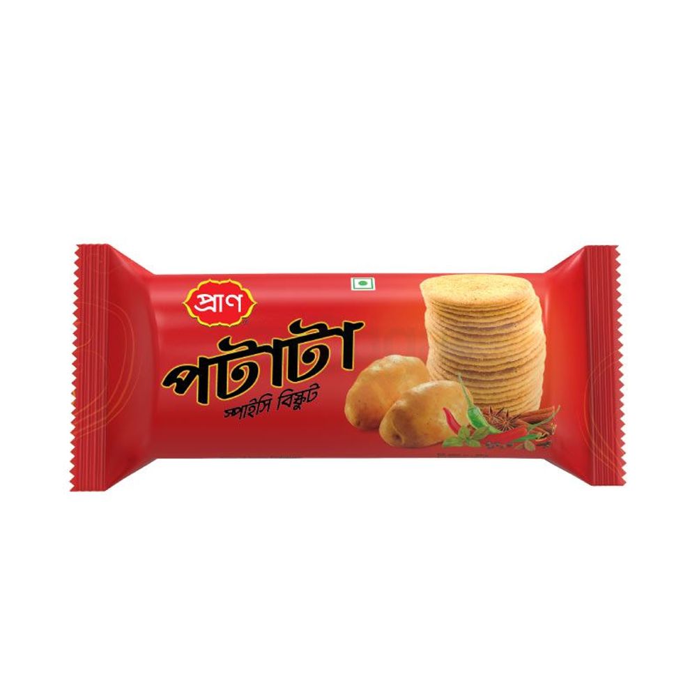 Pran Potata Spicy Biscuit 100gm Pack - Arogga Ltd