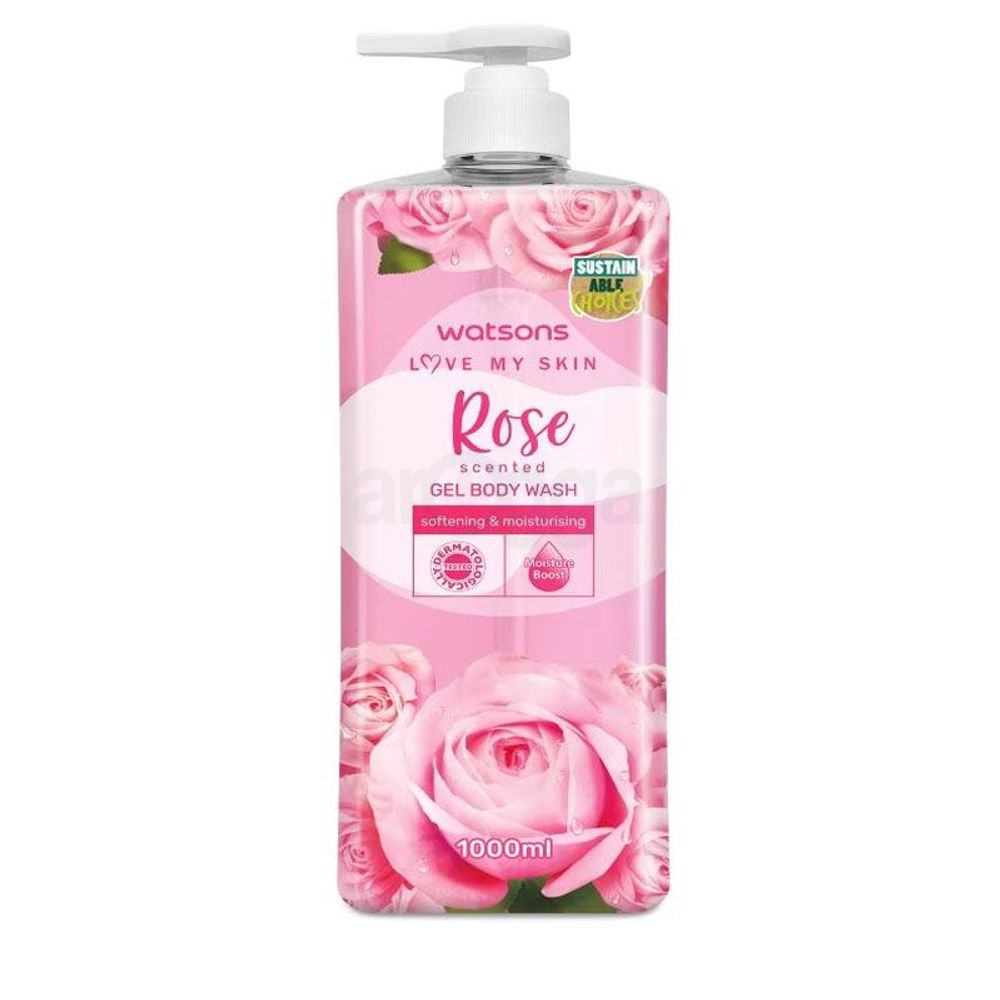 Watsons Love My Skin Rose Scented Gel Body Wash for Softening & Moisturising - Arogga Beauty Store